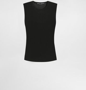 Dolce & Gabbana Tanktop Aus Viskose - Frau Strickwaren Schwarz 40