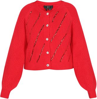 Faina Strickjacke Frauen Rot