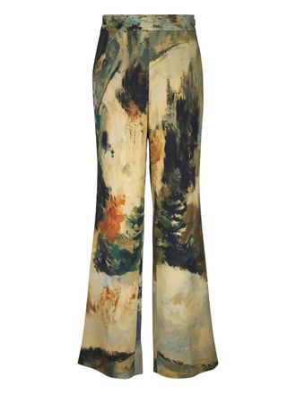 Libertine - Libertine abstract flared trousers - Nude