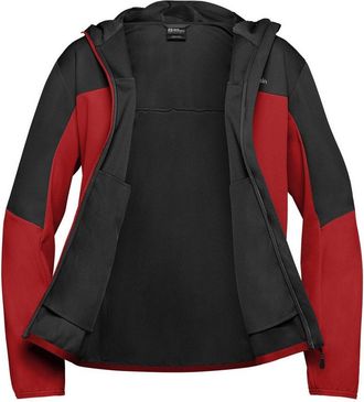 Jack Wolfskin Softshelljacke Softshelljacke Feldberg Hoody M mit Markenlogo und -schriftzug auf der linken Brust