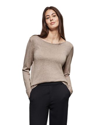 Street One Damen A302758 Strickpullover, warm Taupe Mel, 36