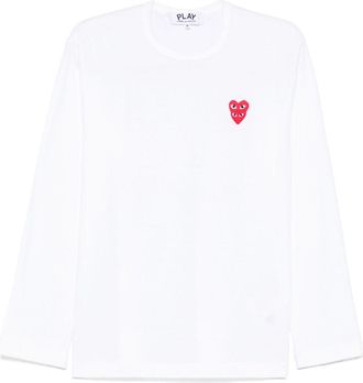 Comme Des Garçons T-Shirt mit Herz-Patch - Weiß