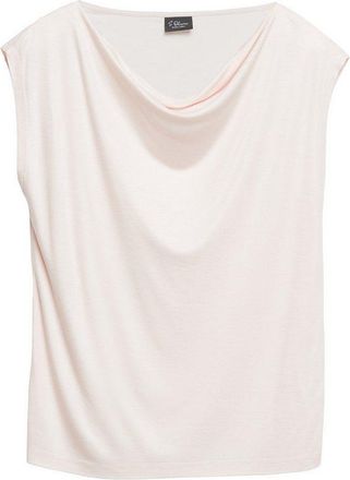 s.Oliver Muskelshirt T-Shirt &Auml;rmelloses Shirt mit Wasserfallausschnitt