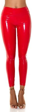 Koucla Legging aspect latex brillant, rouge, Large - X-Large
