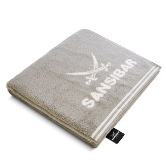 Sansibar Duschtuch 80x150 cm 100% Baumwolle Handtuch Doubleface Frottiertuch Zweifarbig Taupe/Sand Einzeln