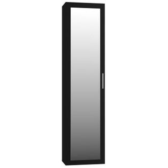 Hucoco Atara Armoire dentrée avec grand miroir 180x50x35 cm Deux étagères + porte-cintres à lintérieur Meubles dentrée