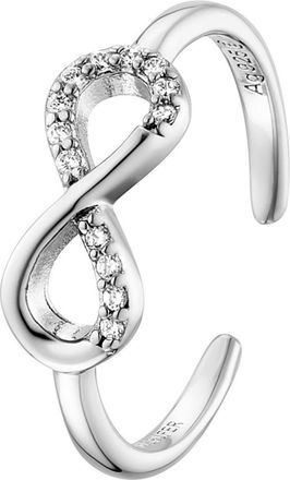 Engelsrufer Damen Ring Infinity aus Sterlingsilber mit Zirkonia in der Farbe Silber, Größenverstellbar, ERR-INFINITY-ZI