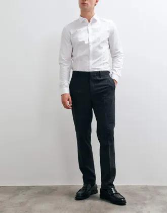 Mango Paris ensemble coordonn&eacute; avec pantalon ajust&eacute; &agrave; carreaux gris