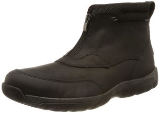 Clarks Herren Grove Zip Chelsea-Stiefel, Schwarzes Leder, 46 EU