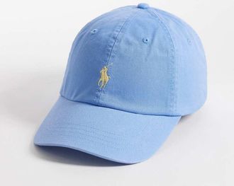 Polo Ralph Lauren Baseballkappe in Pompano-Orange mit Pony-Logo-Gr&uuml;n