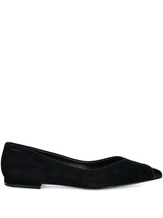 BOSS ballerines à bout contrastant - Noir
