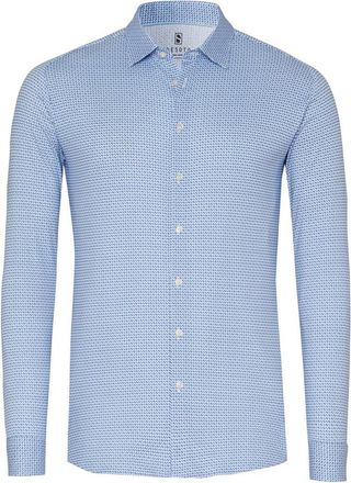 DeSoto Gemustertes Jerseyhemd mit Kentkragen in