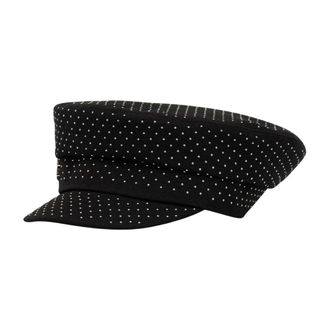 Karl Lagerfeld Femme, Accessoires, Noir, Taille: ONE Size Casquette de Capitaine K/Autograph clout&eacute;e
