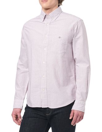 GANT Herren REG Classic Oxford Stripe Shirt Hemd, Rot, XXL