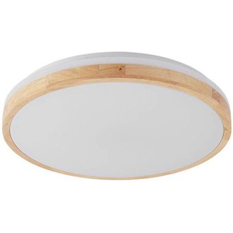 Lindby [NEUWERTIG] B-Ware Lindby Deckenleuchte Deckenlampe Led Holz Emiva Dimmbar Fernbedienung Rund
