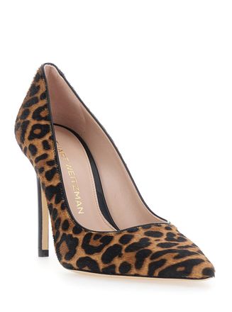 Stuart Weitzman Womens Pumps Power 100 Brown Leather