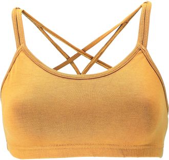 Guru Shop Goa Psytrance Bikini Top, Boho Top, Yoga Bra, Yogatop - Kurkuma, Damen, Synthetisch, Size:S/M