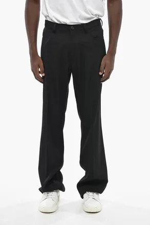 Balenciaga Elegante Stretch-Wollhose mit normaler Bundh&ouml;he Balenciaga