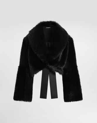 Dolce & Gabbana Bolerojacke Aus Lammfell - Frau M&auml;ntel Und Jacken Schwarz 38