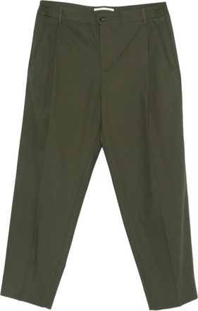 BRIGLIA 1949 Homme, Pantalons, Vert, Taille: L Manhattans Pleated Pantalons