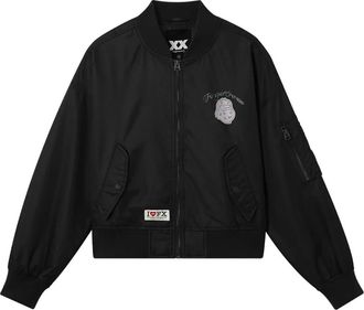Fingercroxx veste bomber à broderies - Noir