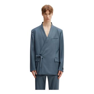 Kenzo Veste Kimono Tailleur Double Boutonnage - Homme - Vestes - Gris - Taille: XL