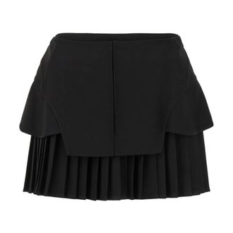 ADĀMO Andrea Adamo Plissee-Minirock - - Skirts - Damen - Schwarzk - XS