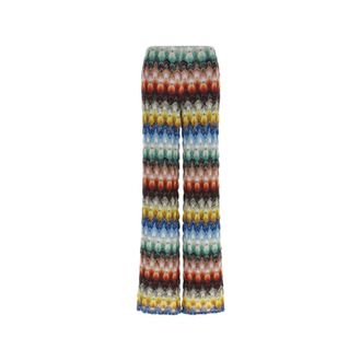 Missoni Femme, Pantalons, Multicolore, Taille: 40 FR Pantalon en dentelle de viscose lam&eacute;e