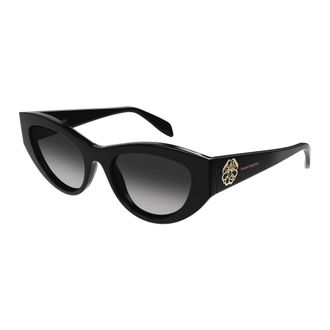 Alexander McQueen Schwarz/Graue Sonnenbrille Am0377S - - Accessories - Damen - Schwarzk - 54 MM