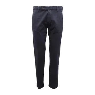 Berwick 1707 Homme, Pantalons, Bleu, Taille: XS Pantalon en Coton Satiné Stretch Marine