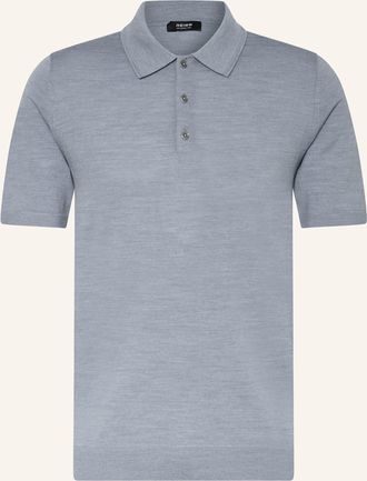 Reiss Reiss Strick-Poloshirt Manor blau