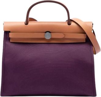 Herm&egrave;s Sac Herbag Zip 31 Pre-owned - Femme - Pre-owned - Violet - Taille: ONE Size