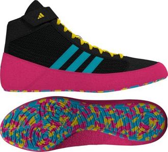 adidas Adidas Chaussures de Lutte HVC pour Homme, Noir, Cyan Rose, 46 EU
