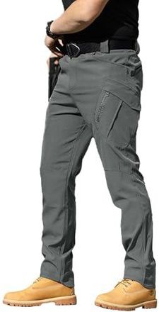 Generic Pantalon de randonn&eacute;e 2025 pour homme - Pantalon cargo long stretch - Pantalon de travail baggy imperm&eacute;able - Pantalon cargo militaire - Pantalon dext