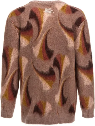 Etro Mohair Wool Blend Cardigan - Multicolor