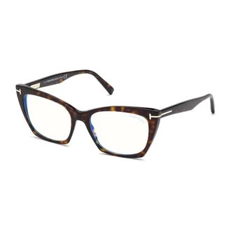 Tom Ford unisex, Accessoires, Brun, Taille: 54 MM Blue Block Cat Eye Opticals
