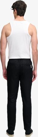 Superdry Merchant - Pantalon en lin - Noir