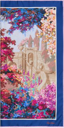 Max Mara Tuch Pappa Aus Seide blau