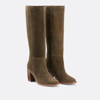 La Redoute Collections Bottes &Agrave; Talon En Cuir Su&eacute;d&eacute; Signature Florie