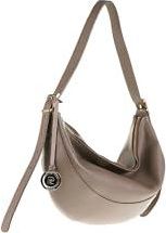 Pierre Cardin Sac &agrave; bandouli&egrave;re pour femme en cuir v&eacute;ritable Made in Italy 45x24x8 cm 1988, taupe, Taille unique