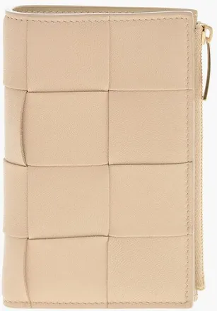 Bottega Veneta Braided Leather Wallet with Zip Gr&ouml;&szlig;e Unica