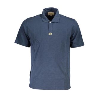 La Martina Blaues Polo-Shirt mit Iconic Logo - - Tops - Herren - Blau - L