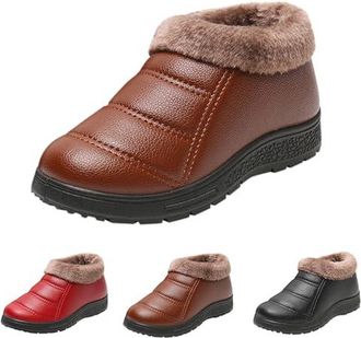 Generic Bottes de neige dhiver confortables et chaudes doubl&eacute;es de fourrure pour femme - L&eacute;g&egrave;res et imperm&eacute;ables - Chaussures dext&eacute;rieur &eacute;paisses thermiques d