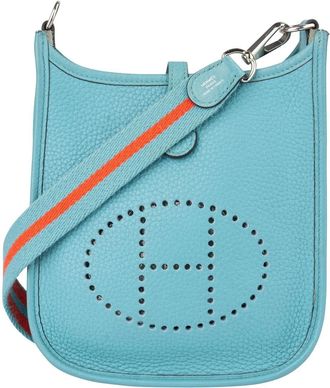 Herm&egrave;s Crossbody Bags - Hermes Blue Clemence Evelyne 16 Crossbody Bag - Gr. unisize - in Blau - f&uuml;r Damen