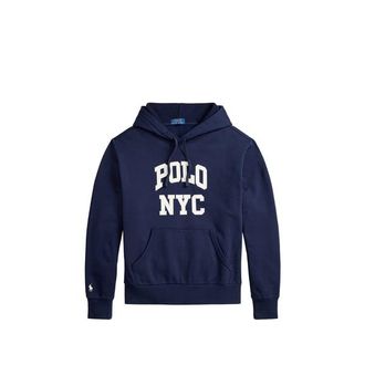 Polo Ralph Lauren Hoodie imprim&eacute; en coton m&eacute;lang&eacute;