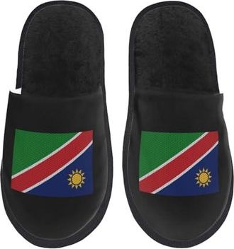 Generic Chaud Peluche Pantoufles Drapeau de la Namibie Accueil Slippers Classiques Chaussons Homme pour Femme Adulte Homme L