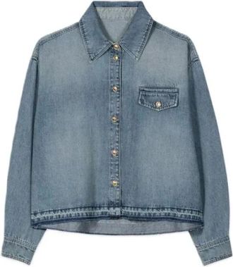 Luisa Cerano Femme, Blouses et Chemises, Bleu, Taille: 42 FR Chemises