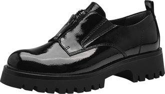 Tamaris Damen Slipper Vegan; Black PATENT, EU 41