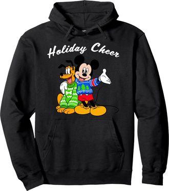 Disney Mickey und Pluto feiern Weihnachten Pullover Hoodie