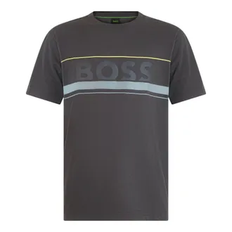 HUGO BOSS Homme, Tops, Gris, Taille: 2XL T-shirt en coton &agrave; manches courtes
